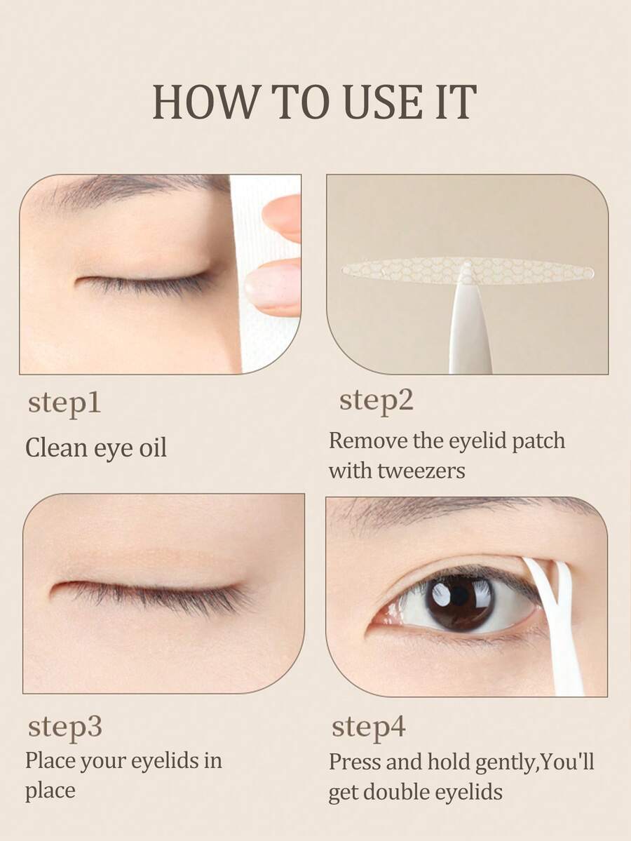Amortals Easy-To-Use Double Eyelid Tape (180pcs) For Puffy Eyes, Type ...