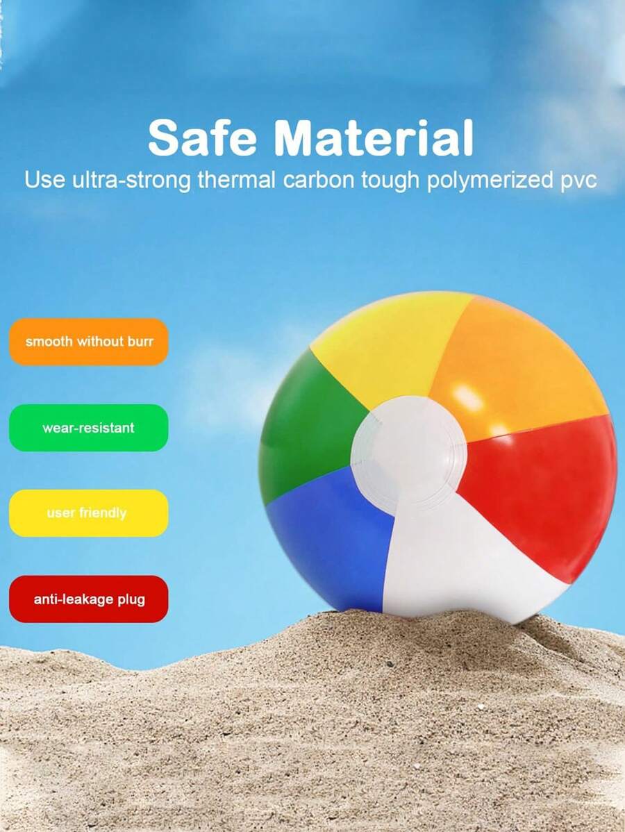 6PCS Beach Ball, Inflatable Pool Toy, Suitable For Summer Water Games ...