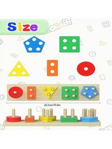 1pc Unisex Wooden Classification And Stacking Toy, Christmas, Christmas ...