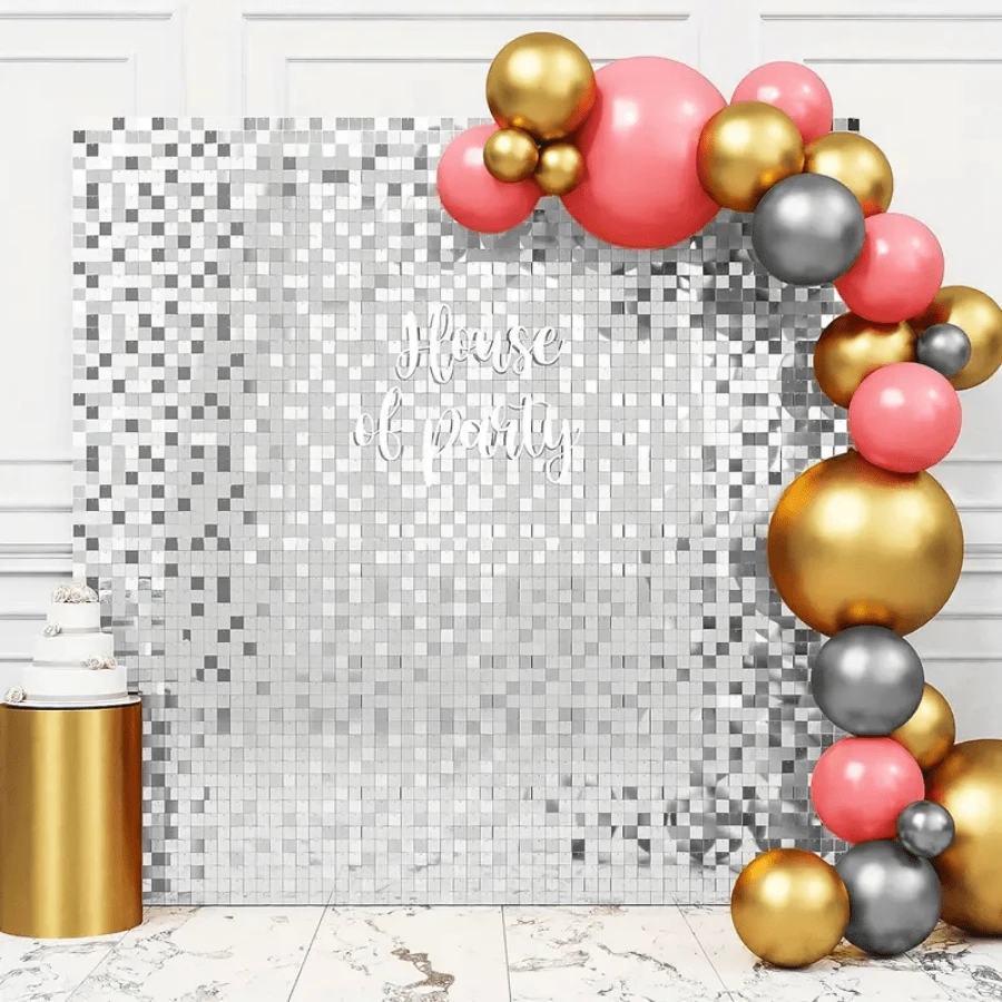 1/2pcs Shimmer Wall Backdrop Square Sequin Shimmer Backdrop For ...