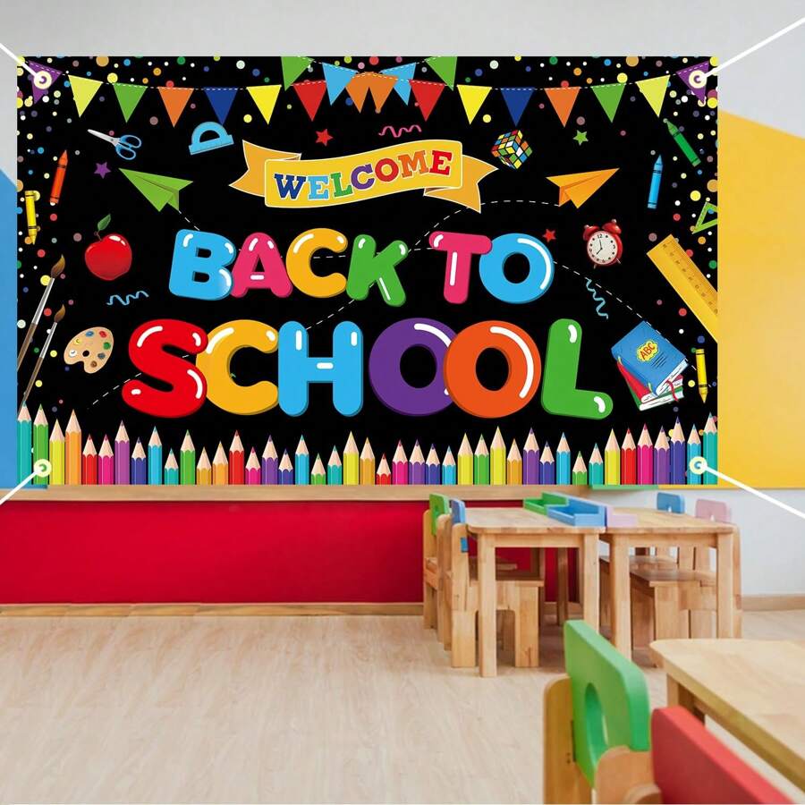 1 Pc Welcome Back To Classroom Banner 59x35inch - First Day Of ...