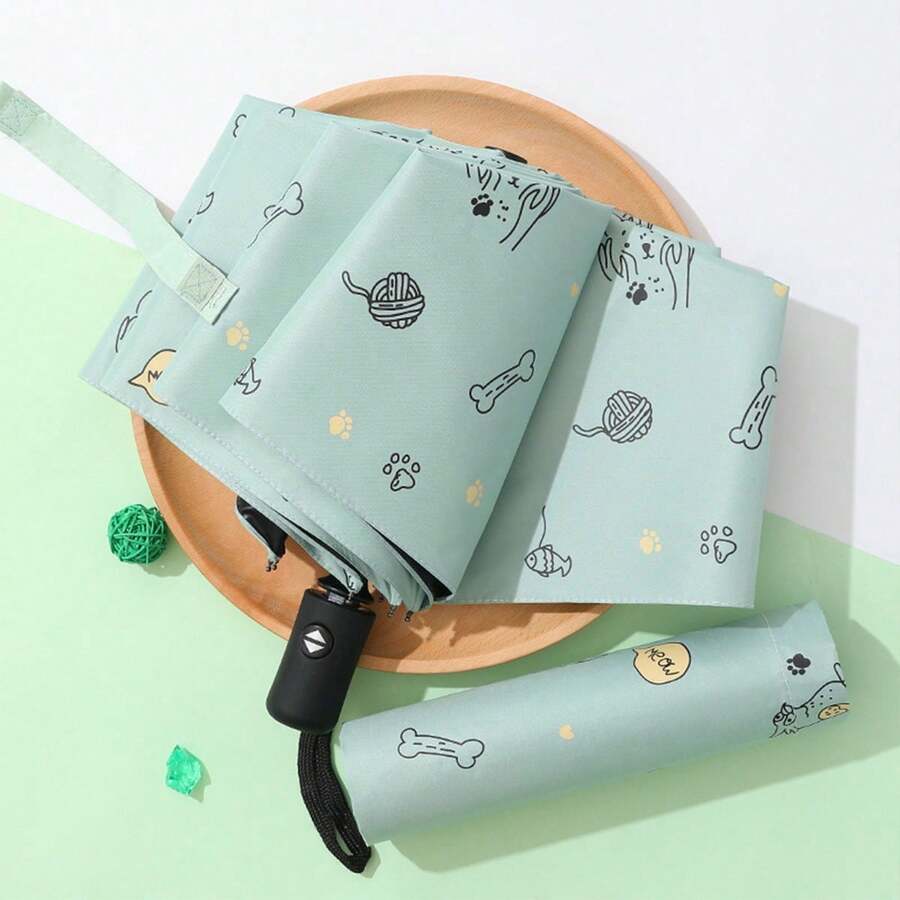 1pc 8 Ribs Tri-Fold Umbrella UV Protection Sunshade Umbrella, Foldable ...