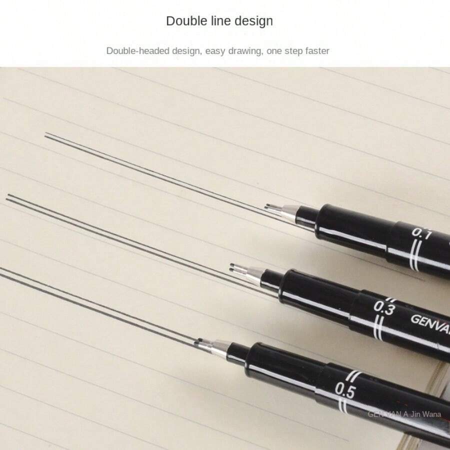 2pcs Double-Line Drawing Pen For Student Architectural Drawing Exam 0 ...