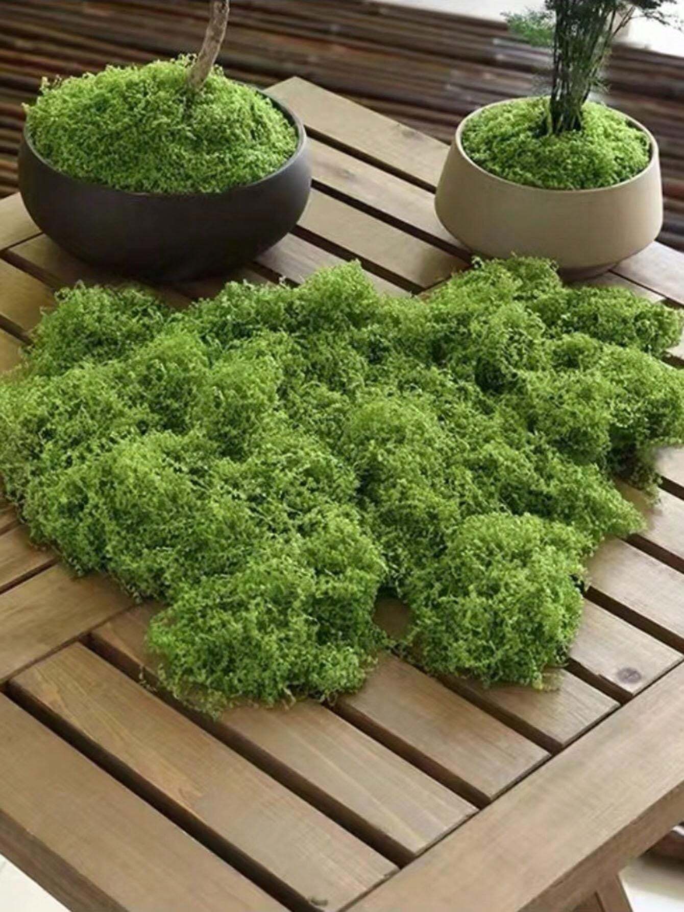25 Grams Of Green Artificial Moss Strings For Garden Decoration ...