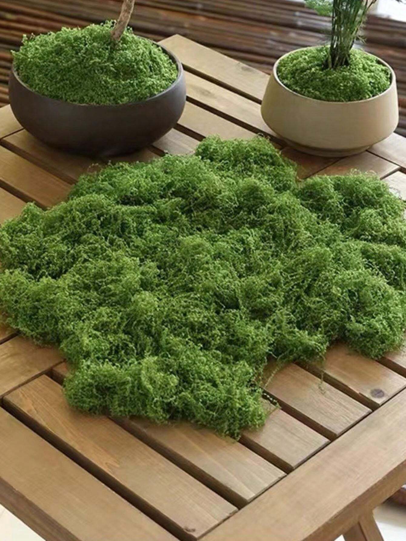 25 Grams Of Green Artificial Moss Strings For Garden Decoration ...