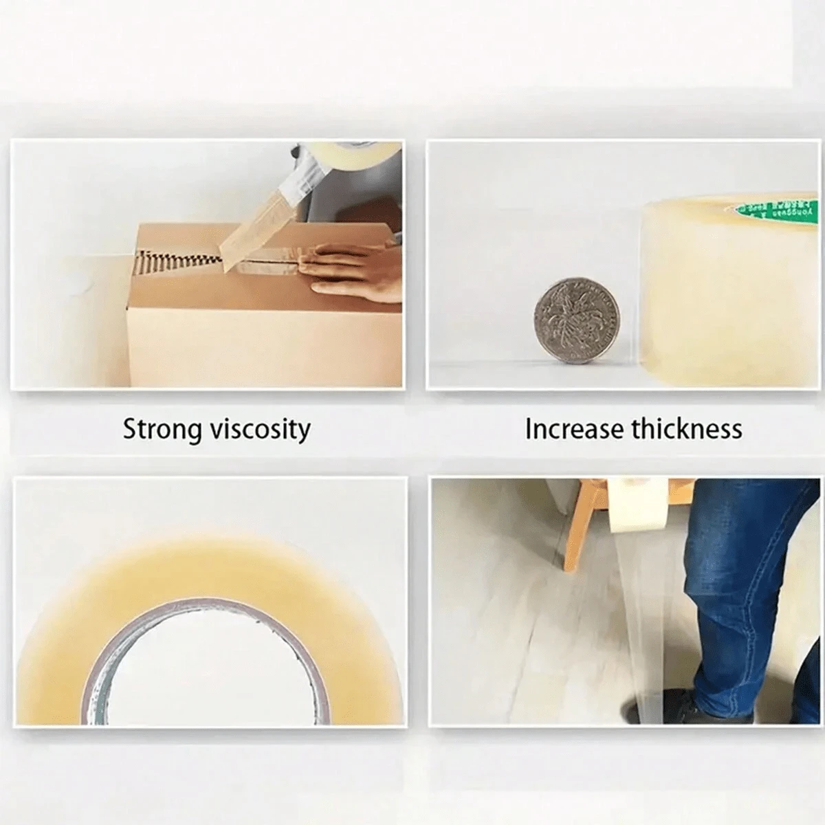 1 Roll Of Multi-Purpose Yellow Opaque Packing Tape, Suitable For Office ...