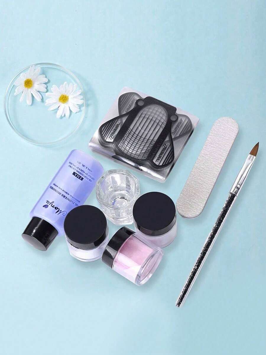 Acrylic Nail Kit - Clear Pink White Acrylic Powder Nails Kit Acrylic ...