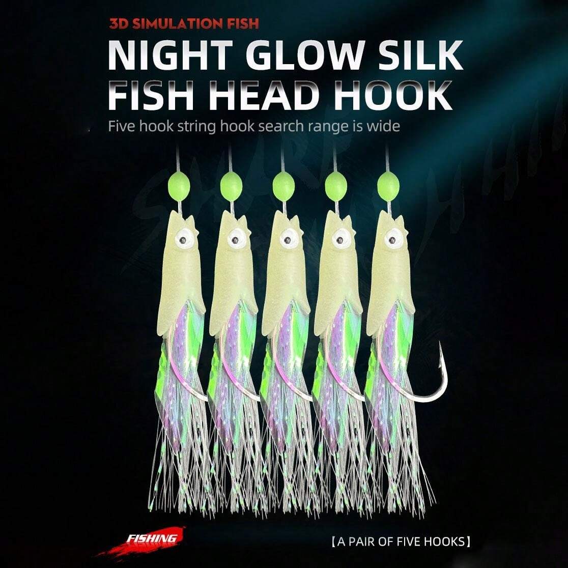 3 Packs Of Bionic Carp Skin Fishhook With Barbs & Glowing Effect, 1 ...