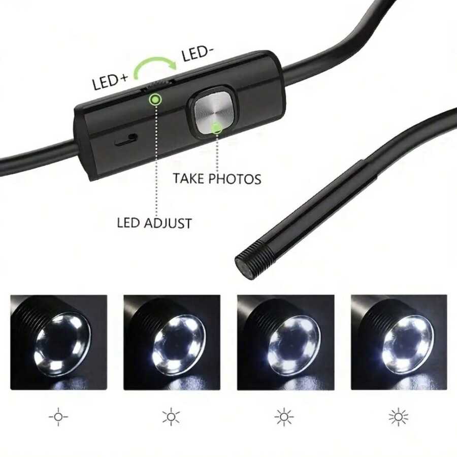 USB Endoscope, 7mm 6 LED Digital Dentist Endoscope Waterproof Borescope ...