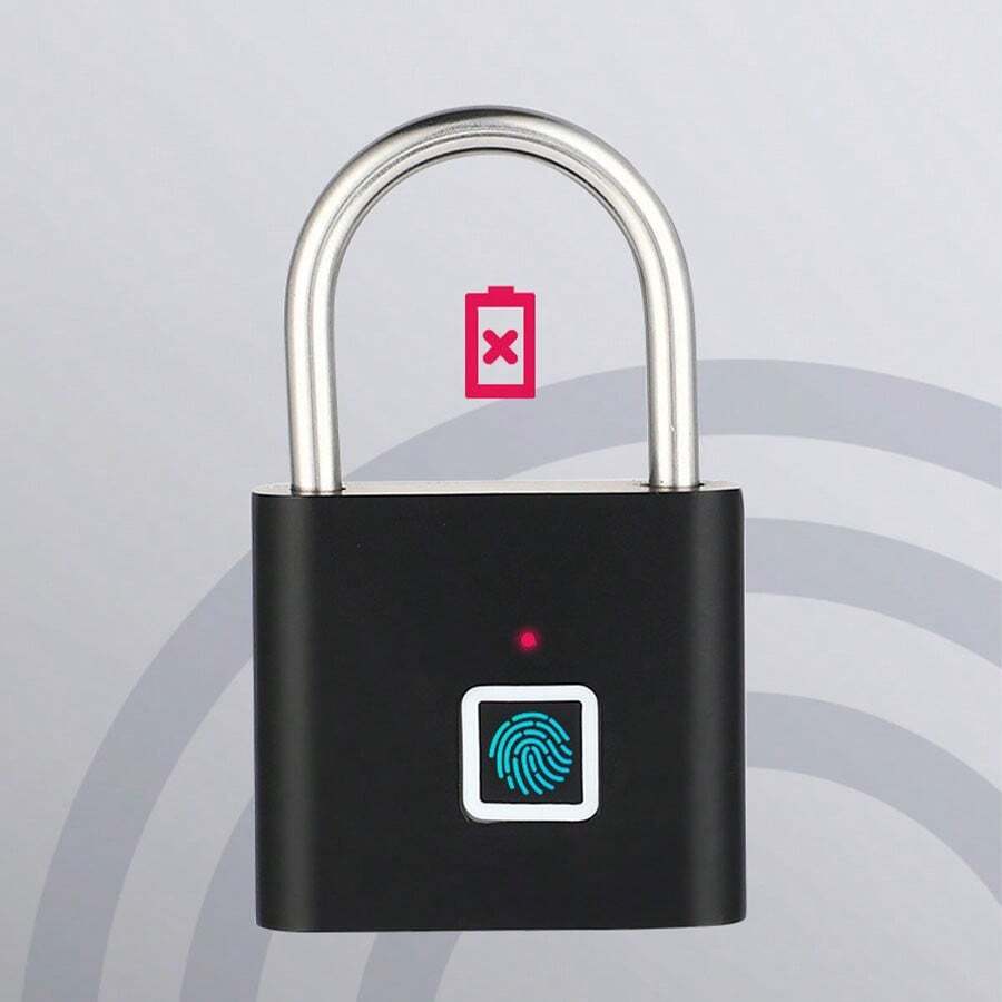 1pc Fingerprint Padlock, Smart Anti-Theft Padlock, Cabinet Lock ...