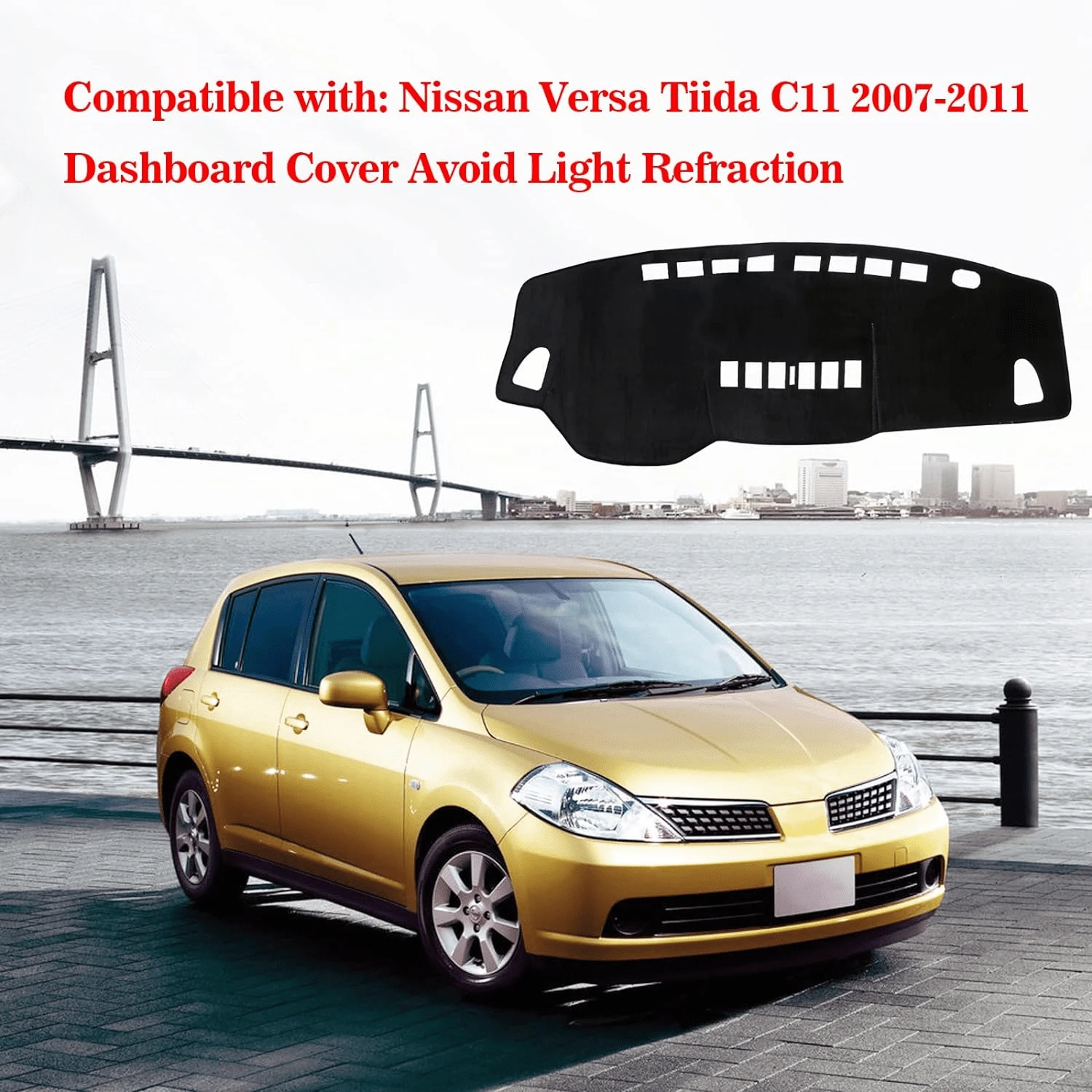 For Nissan Tiida C11 2005-2010 Car Styling Dash Mat Dashmat Dashboard ...