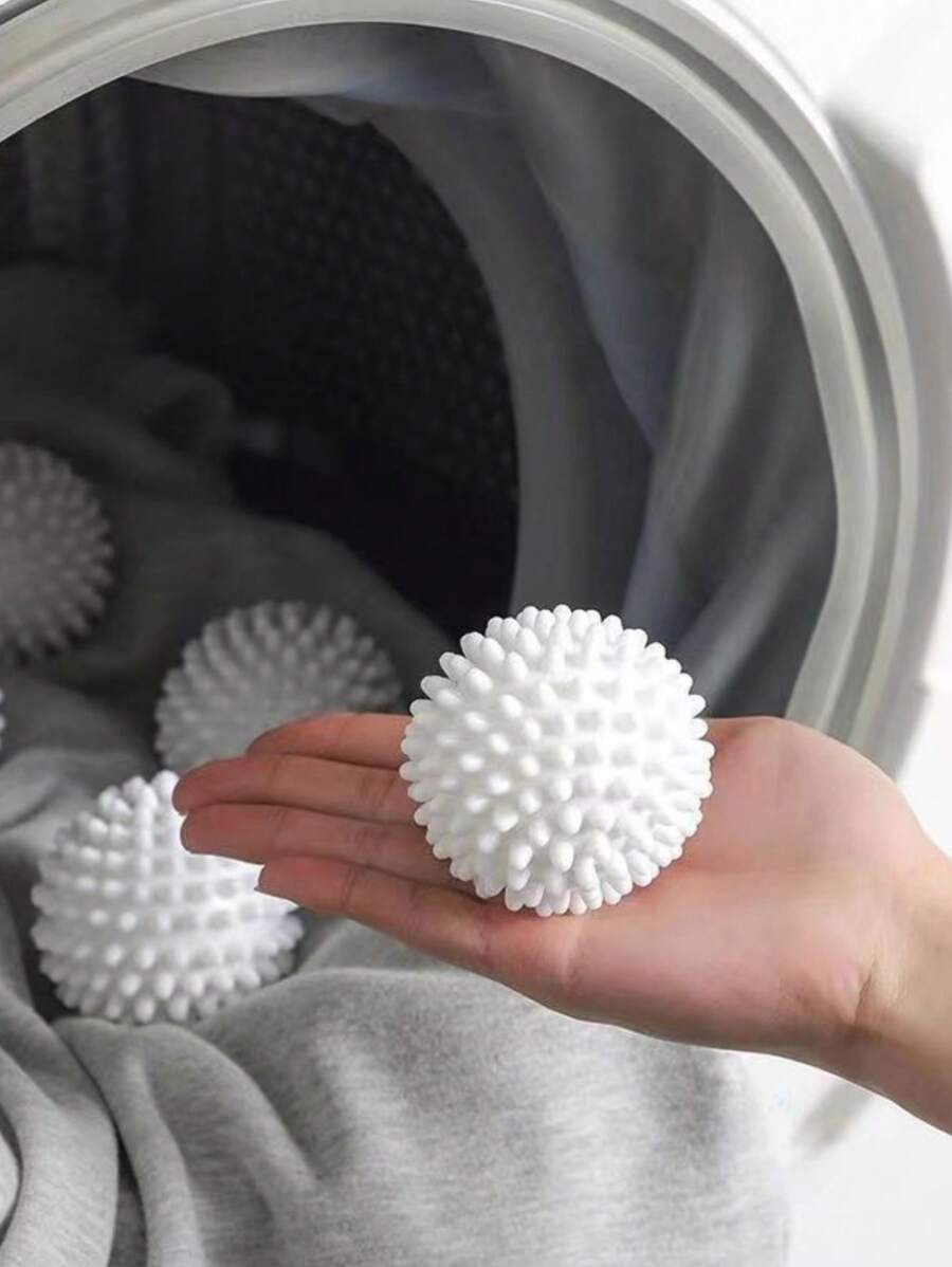 4pcs Anti-Tangle Laundry Ball, Round Pure White Magic Clean Drum ...