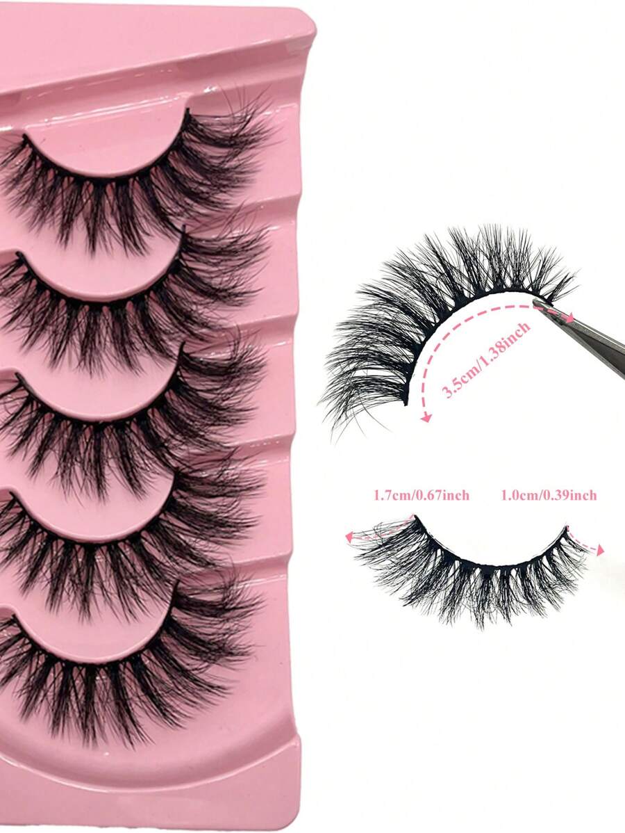Fluffy Lashes Natural Look, Black Band Eye Wispy Flat Fake Eyelashes ...