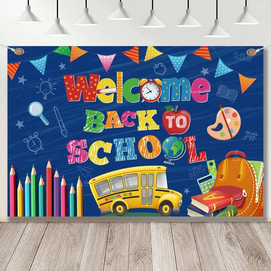 1 Pc Welcome Back To Classroom Banner 59x35inch - First Day Of ...