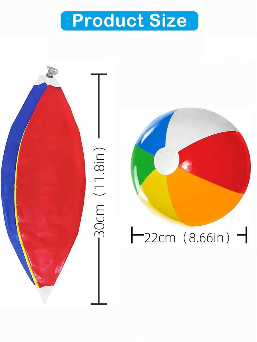 6PCS Beach Ball, Inflatable Pool Toy, Suitable For Summer Water Games ...