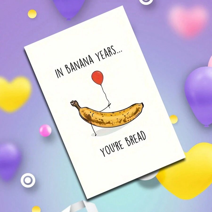 1pc Funny Text Cartoon Personalized Encouragement Greeting Card ...