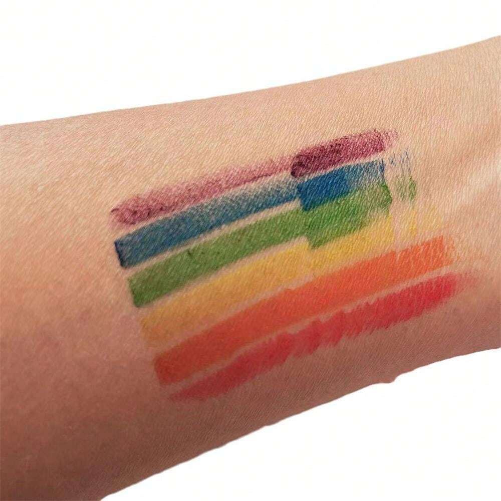 6-kleuren Rainbow World Cup Face Paint Body Painting Pen Gemakkelijk ...