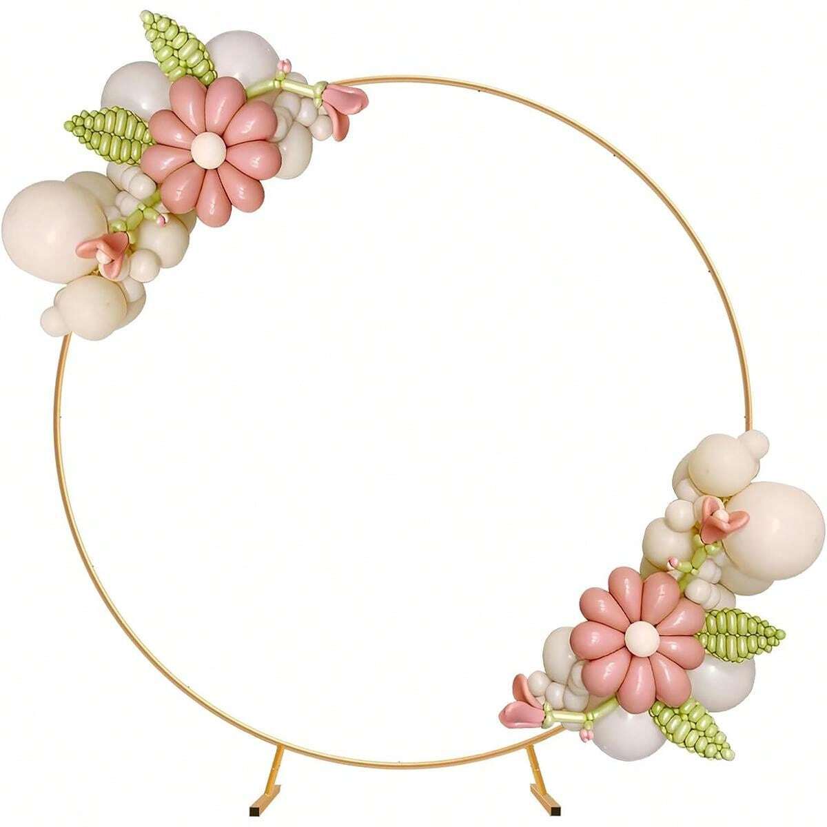 Round Backdrop Stand 6.7ft Aluminum Balloon Arch Kit Gold Circular ...