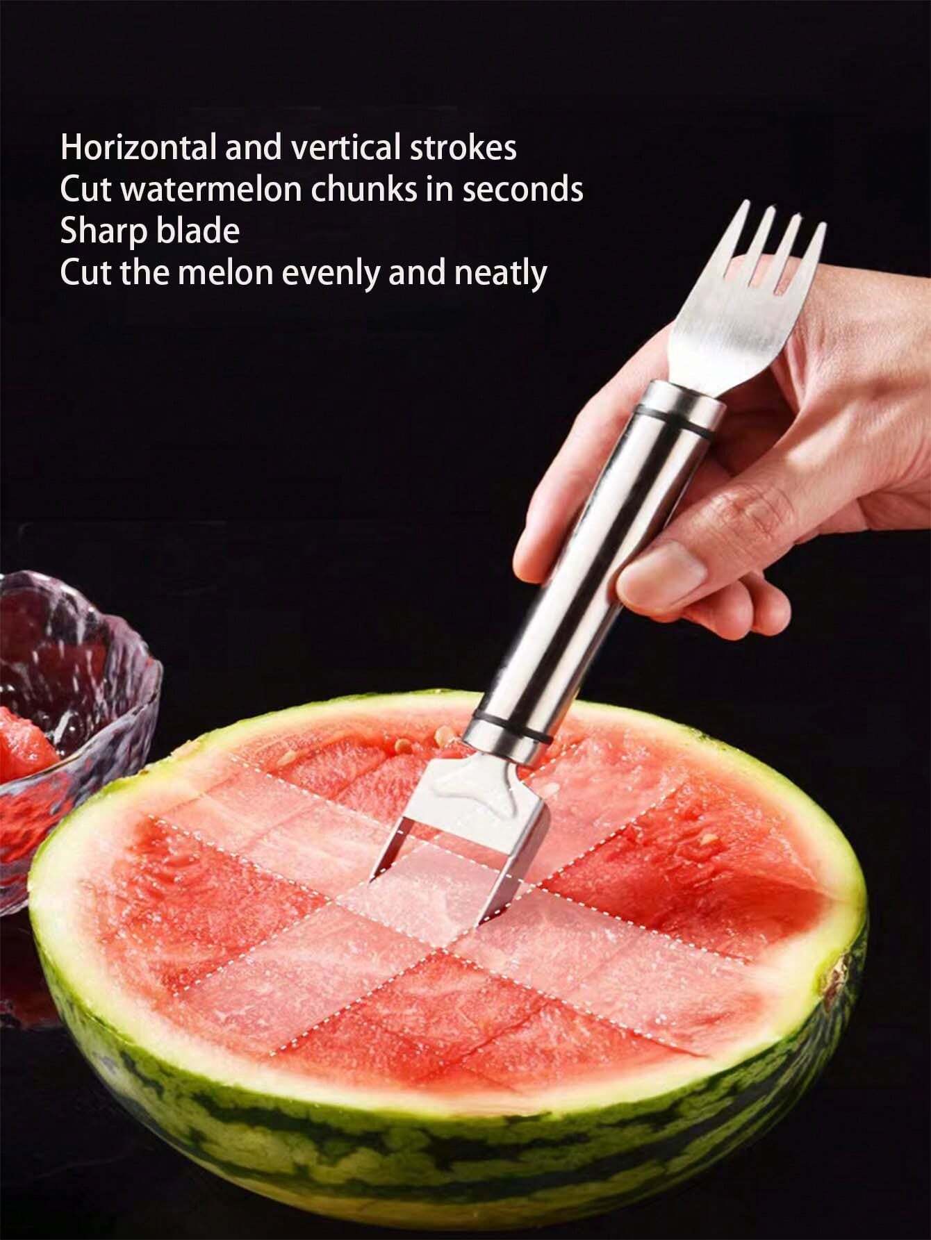 1/2pcs Watermelon Slicer With Stainless Steel Fruit Divider And Serving ...
