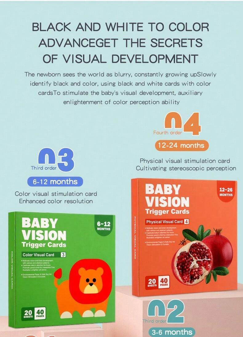 Infant Early Education Black And White Flash Cards For Newborn Baby ...