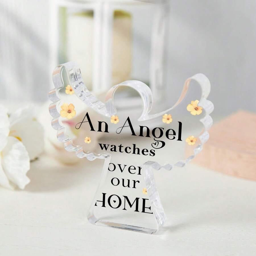 Angel Acrylic Memorial Sympathy Sign, Condolence Gift For Bereaved ...