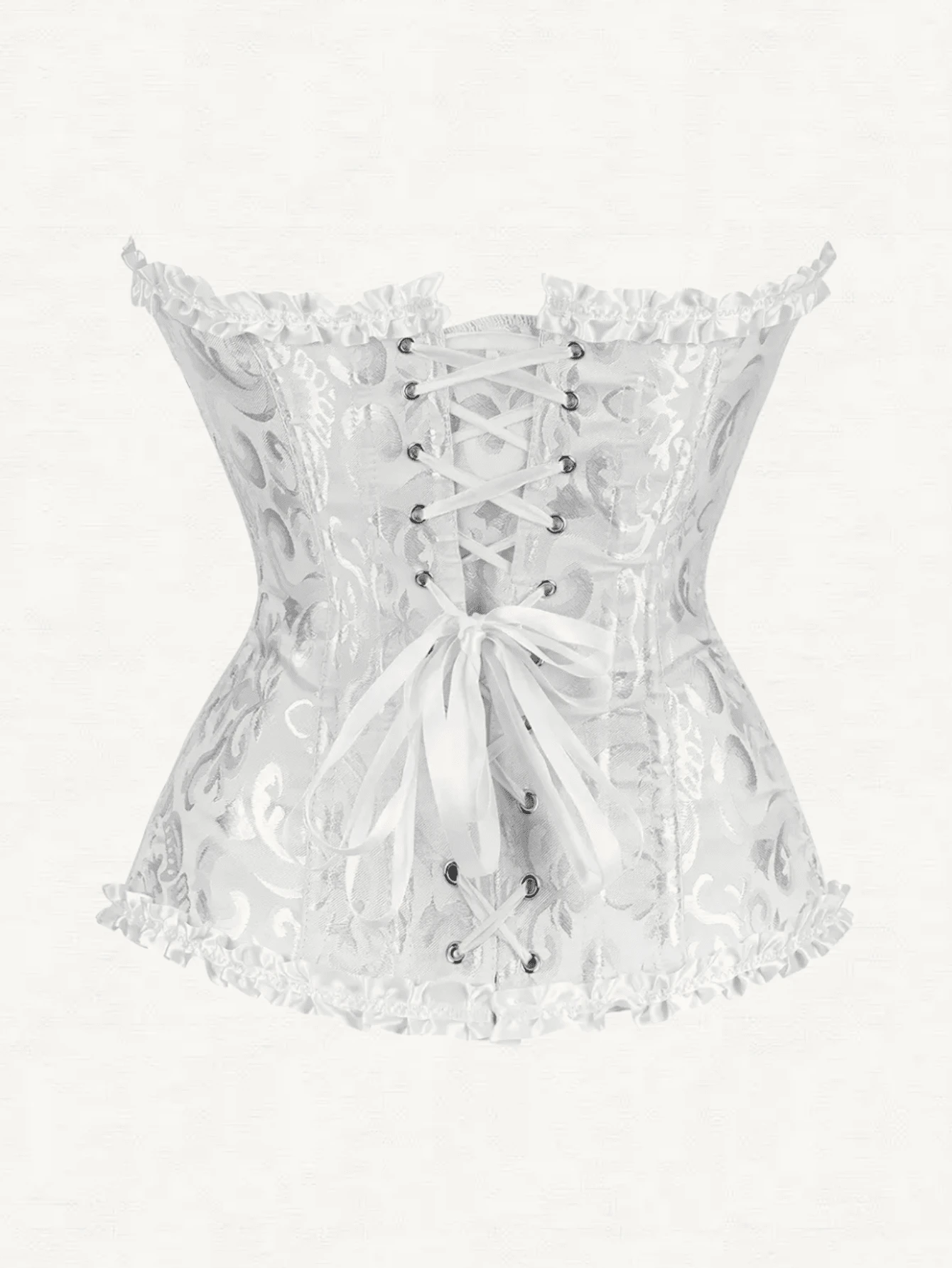 Top Corpete Justo Jacquard Palácio Vintage Feminino | SHEIN Brasil