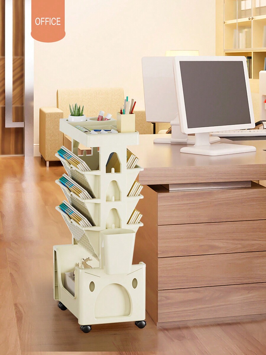 1 Set Of Movable Floor Standing Storage Racks With Locking Wheels, Used ...