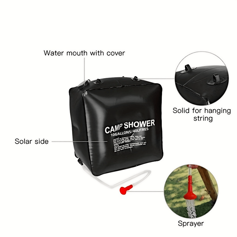 40L Solar Camping Showers With Hot Water Portable Camping Shower Bag ...