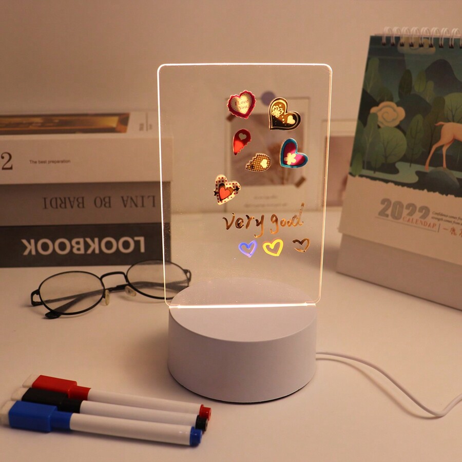 1pc Acrylic DIY Tank Sticker Message Board Wholesale LED Light Memo ...