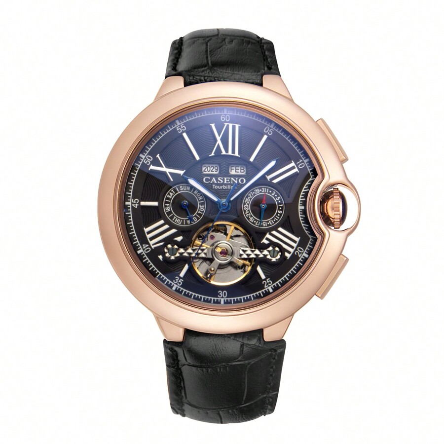 CASENO Star And Perpetual Calendar Roman Grand Men's Fully Automatic ...
