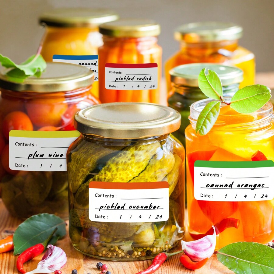 100pcs(10 Sheets) Freezer Labels For Food, Easy Peel Off, Color Coding ...