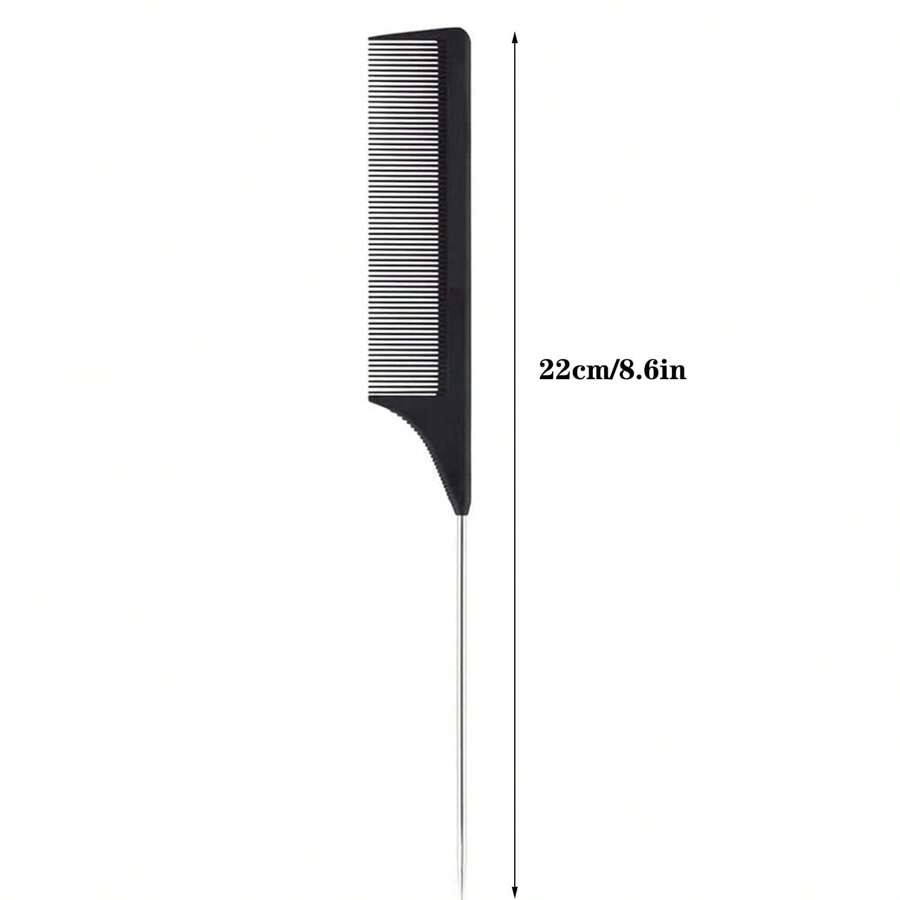 3 Pack Professional Carbon Steel Tail Combs Heat Resistant With Metal ...