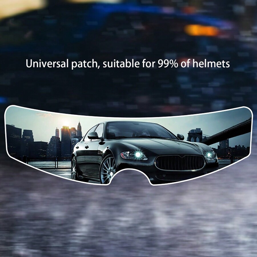 Electric Motorcycle Helmet HD Anti-Fog Lens Sticker, Riding Helmet Rain ...