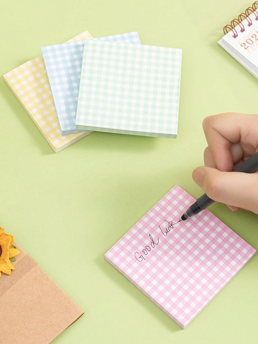 1 Set Of 4 Pads, 240 Sheets (3*3 Inches, 60 Sheets/Pad In 4 Colors ...