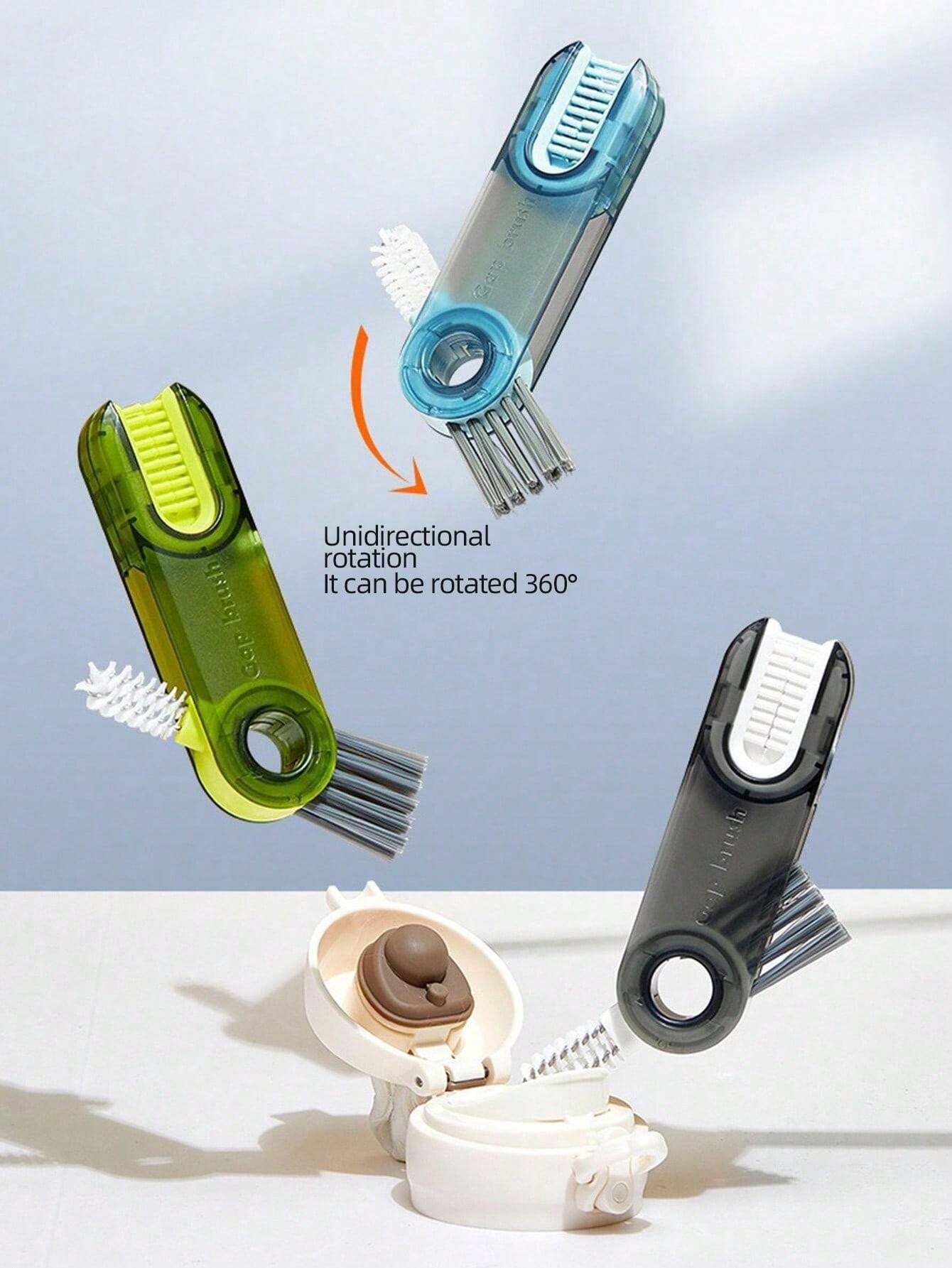 1pc 3-In-1 Cup Lid Brush Cleaner For Cleaning Cups With Crevice And ...