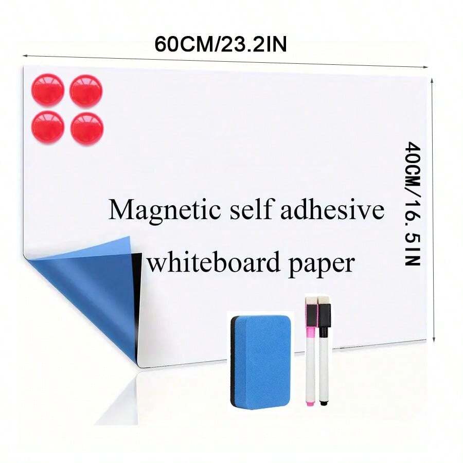 Whiteboard For Wall, 18*24in Self-Adhesive Magnetic Contact Paper ...