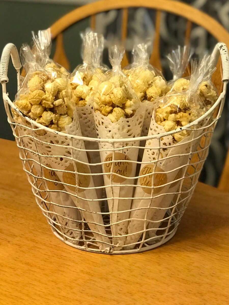 100pcs Transparent OPP Triangle-Shaped Candy Bag, Ice Cream Popcorn ...