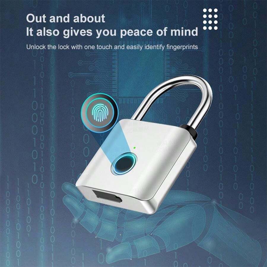 Candado de huella digital, candado de taquilla, cerradura de armario, cerradura con contraseña ...