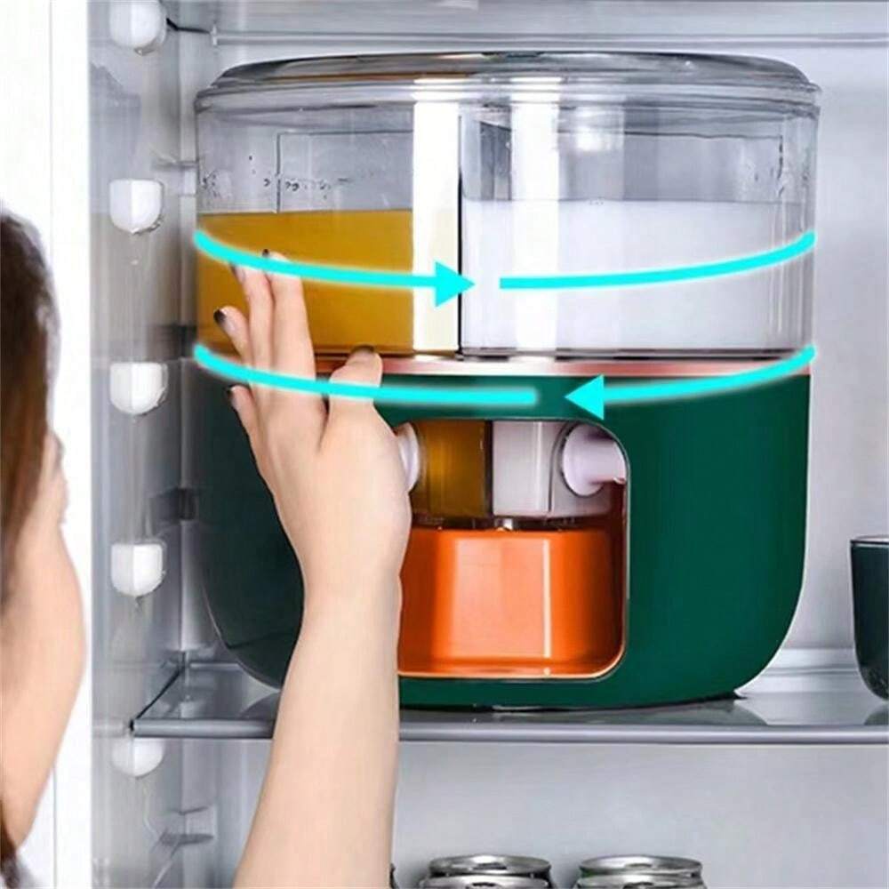 1pc Refrigerator Cold Water Bucket With Faucet, 3-Compartment Large ...