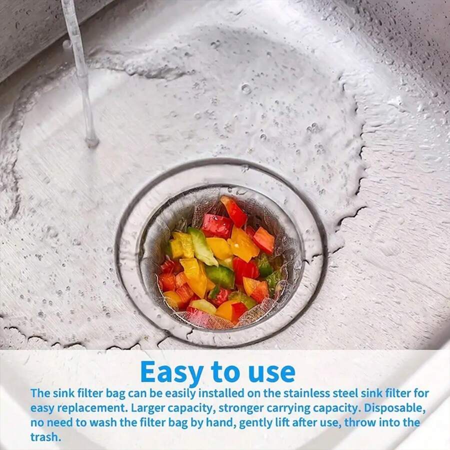 30pcs Kitchen Sink Drainage Filter Bags, Suitable For Sink, Vegetable ...