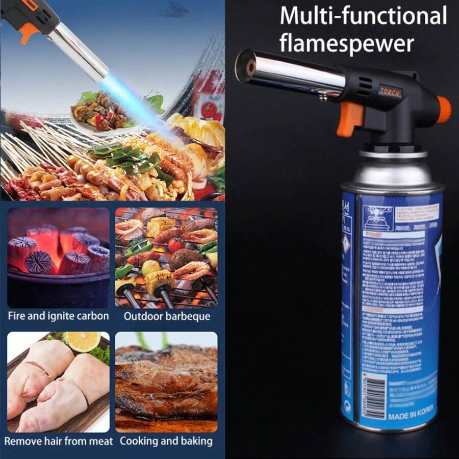 Portable Gas Torch - Kitchen And Outdoor Culinary Torch With Butane Gas ...
