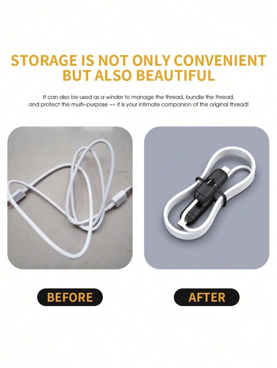 2pcs Black Silicone USB Cable Protector To Protect Both Ends Of Data ...