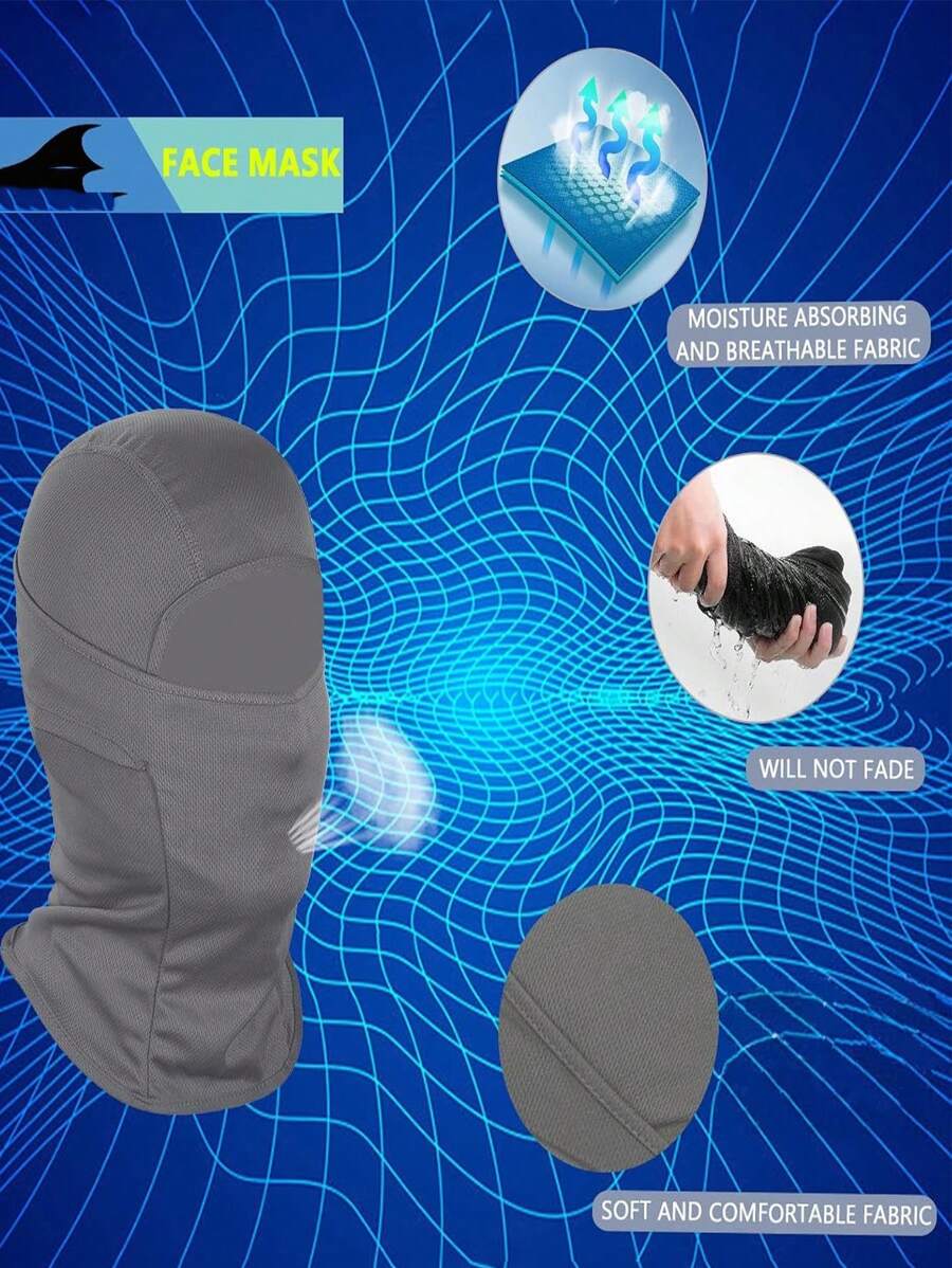 Sun Protective Anti UV 1pc Ski Mask For Men Women, Balaclava Face Mask ...