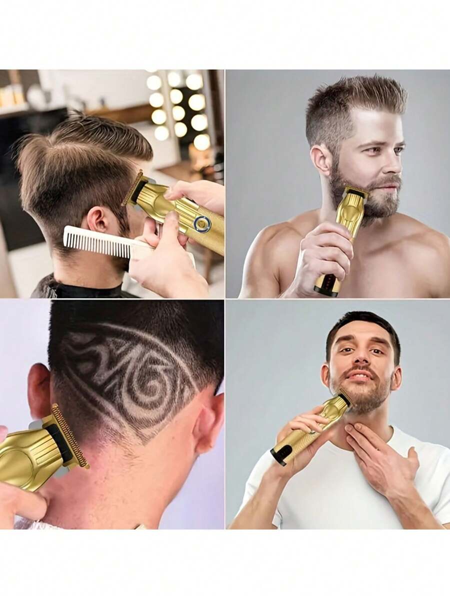 3-Piece Professional Hair Grooming Kit - USB Rechargeable, Cordless ...