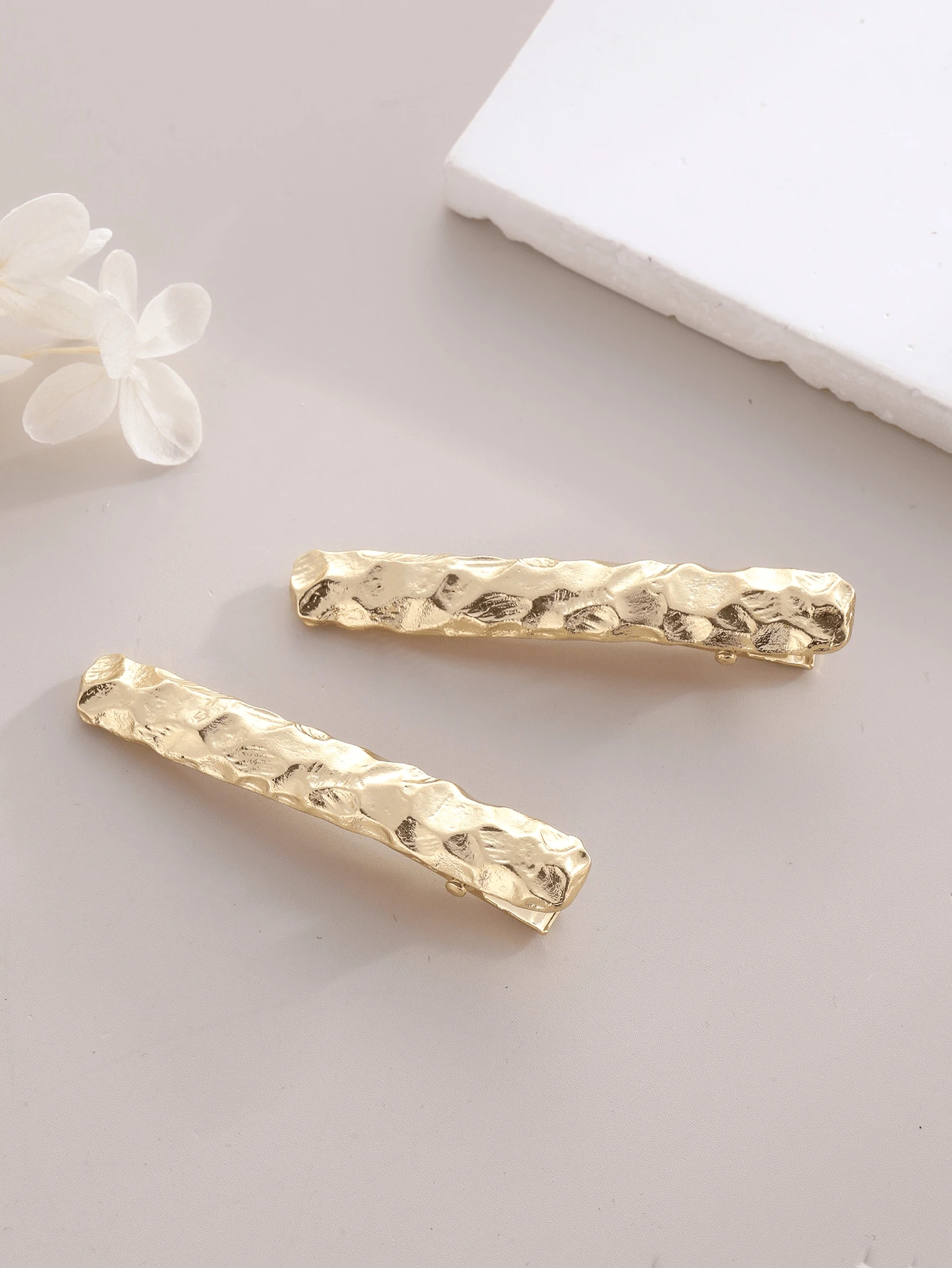 Pince à cheveux texture métallique, pince simple et polyvalente pour ...