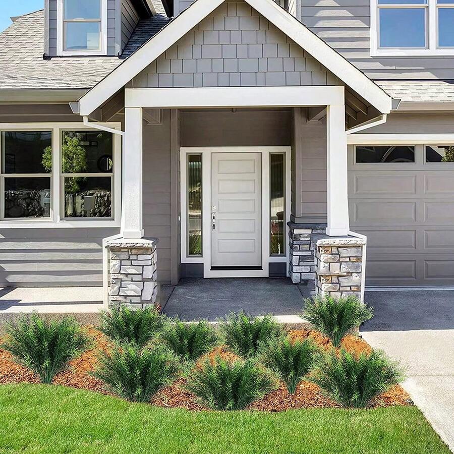 3pcs Lush Summer Simulation Green Plant Seven-Pronged Rosemary ...