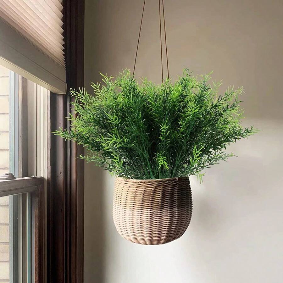 3pcs Lush Summer Simulation Green Plant Seven-Pronged Rosemary ...