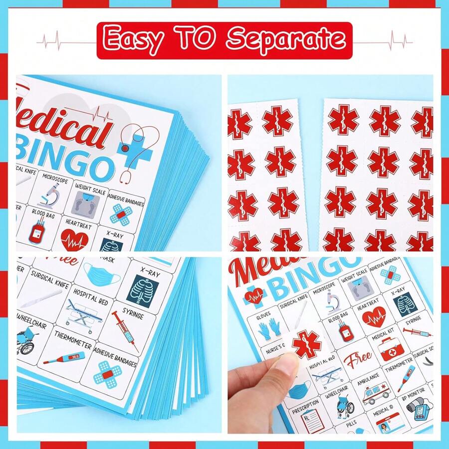 38Pcs Nurse Graduation Party Games, Nurse Graduation Bingo Game With 12 ...