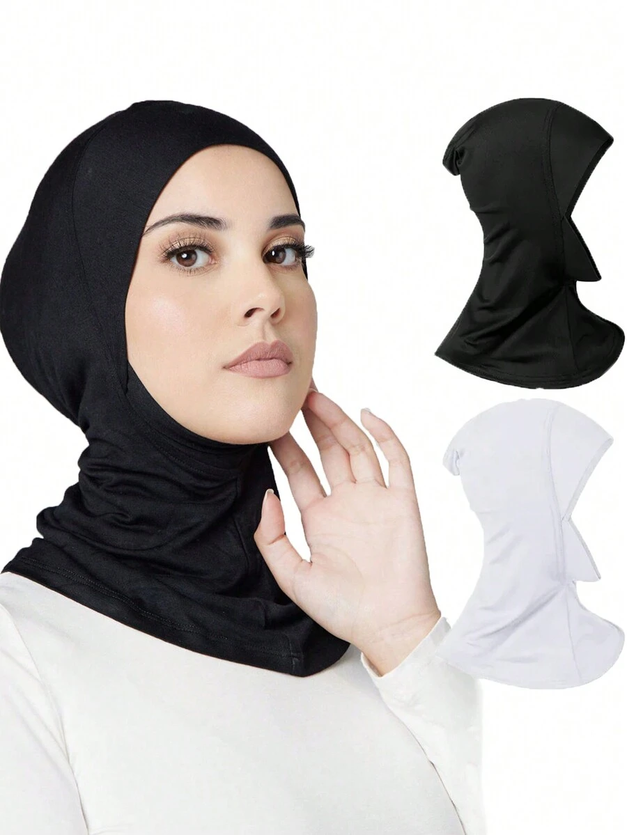 2pcs Fashionable Pure Color Scarf & Hijab Made Of Soft & Comfortable ...