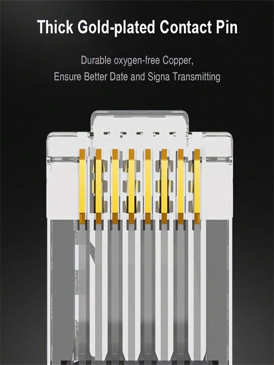 FTP RJ45 CAT6 Connector 8P8C Modular Plug Adapter Ethernet Cable Head ...